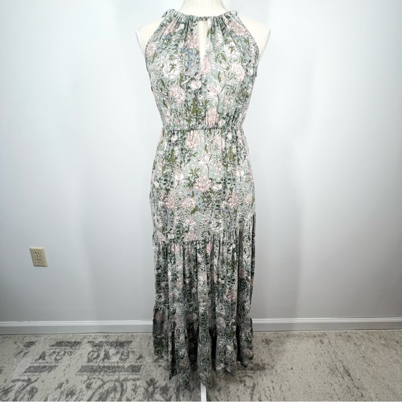 Joie | Dresses | Joie Linen Blend Floral Tiered Maxi Dress Small | Poshmark